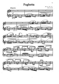 Fughetta by M.K. Čiurlionis - sheet music on MusicaNeo