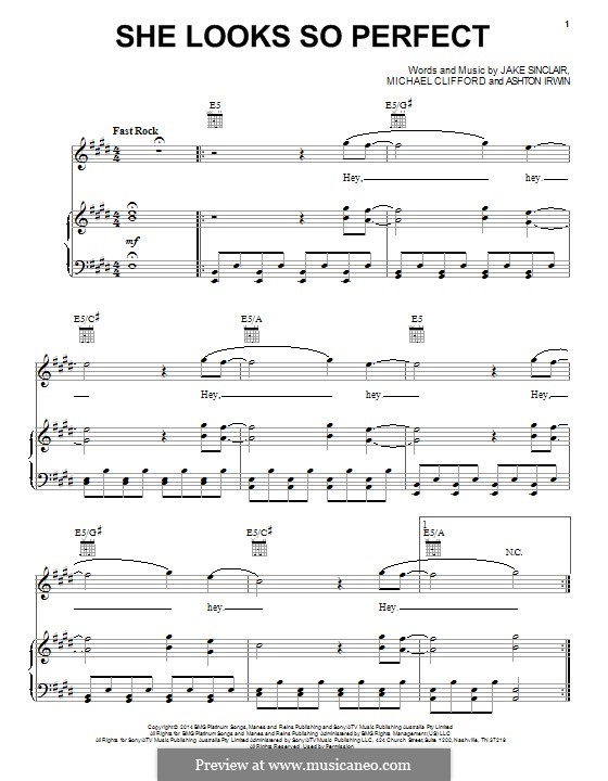 She Looks So Perfect (5 Seconds of Summer) by M. Clifford, A. Irwin, J ...