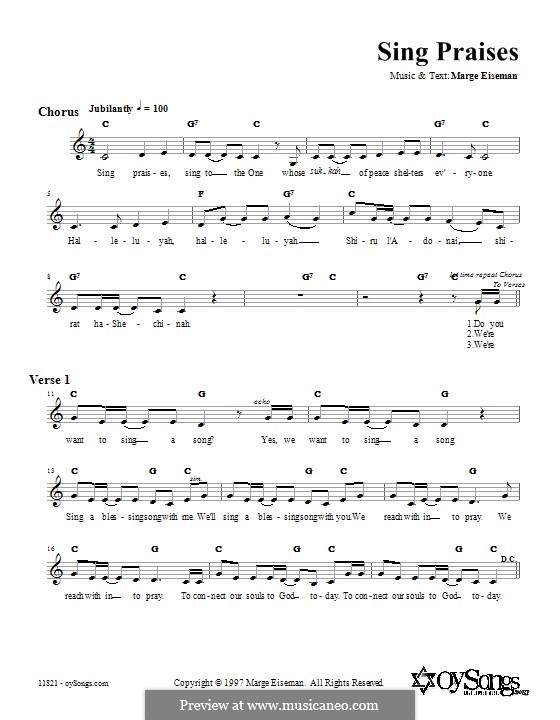 Sing Praises by M. Eiseman - sheet music on MusicaNeo