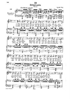 Dithyramb, D.801 Op.60 No.2 by F. Schubert - sheet music on MusicaNeo