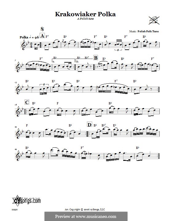 Krakowiaker Polka (A Polish Tune) by folklore - sheet music on MusicaNeo