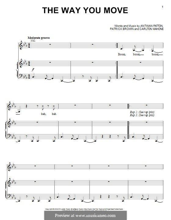 The Way You Move (OutKast) by A. Patton, C. Mahone, P. Brown on MusicaNeo