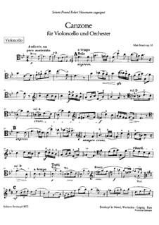 Canzone, Op.55 by M. Bruch - sheet music on MusicaNeo