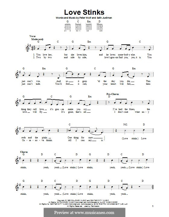 Love Stinks (The J. Geils Band) by P. Wolf, S. Justman on MusicaNeo