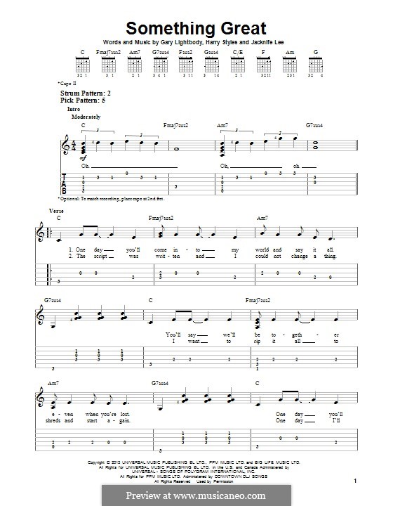 Something Great (One Direction) by G. Lightbody, J. Lee, H. Styles on ...
