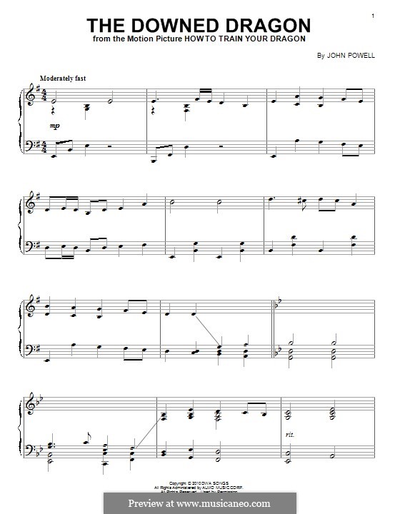 The Downed Dragon by J. Powell - sheet music on MusicaNeo