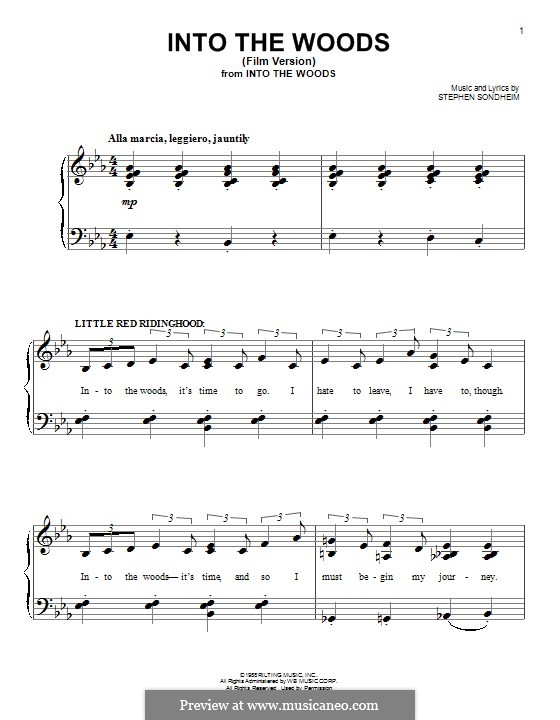 Into the Woods by S. Sondheim - sheet music on MusicaNeo
