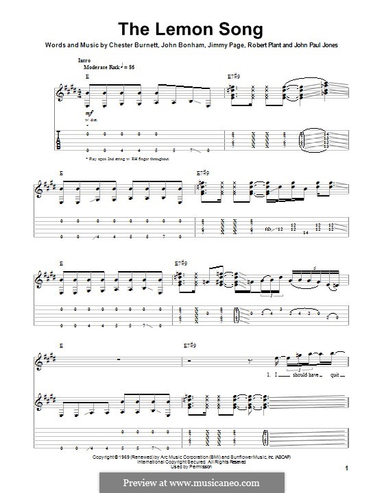 The Lemon Song (Led Zeppelin) by J.P. Jones, Howlin' Wolf, J. Page, J ...