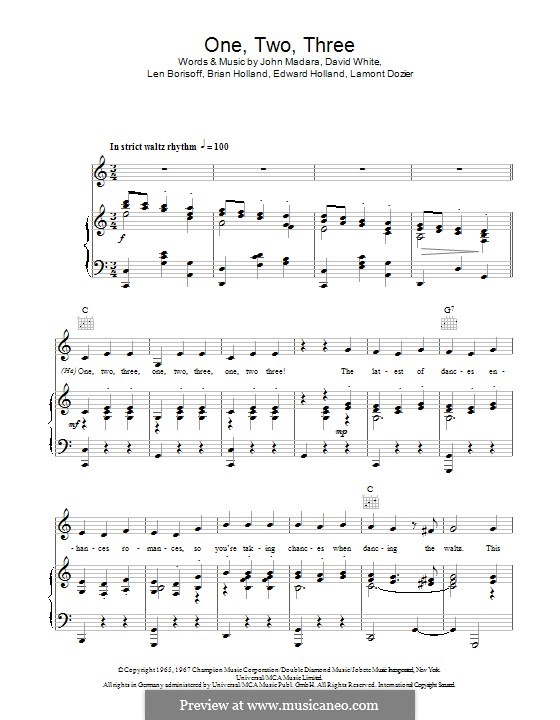One, Two, Three by B. Holland, D. White, E. Holland Jr., J. Madara, L ...