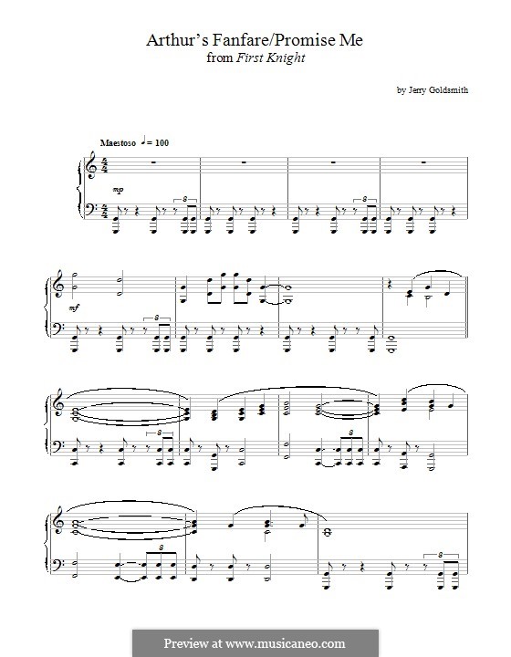 First Knight (Arthur's Fanfare / Promise Me) by J. Goldsmith on MusicaNeo