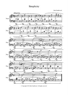 Simplicity by J. Smallwood - sheet music on MusicaNeo