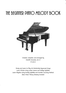 The Beginner Piano Melody Book by folklore - free download on MusicaNeo