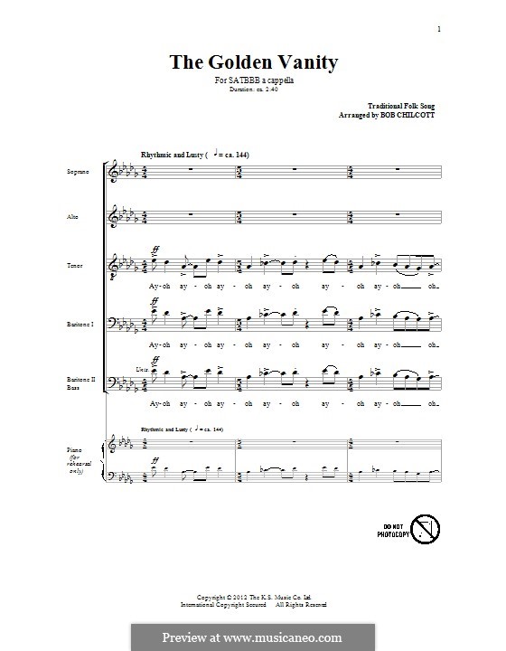 The Golden Vanity by folklore - sheet music on MusicaNeo