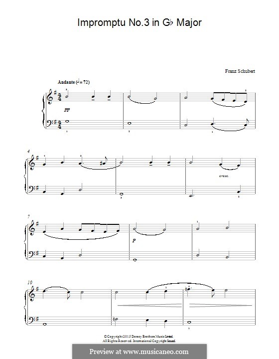 Four Impromptus for Piano, D.899 Op.90 by F. Schubert on MusicaNeo