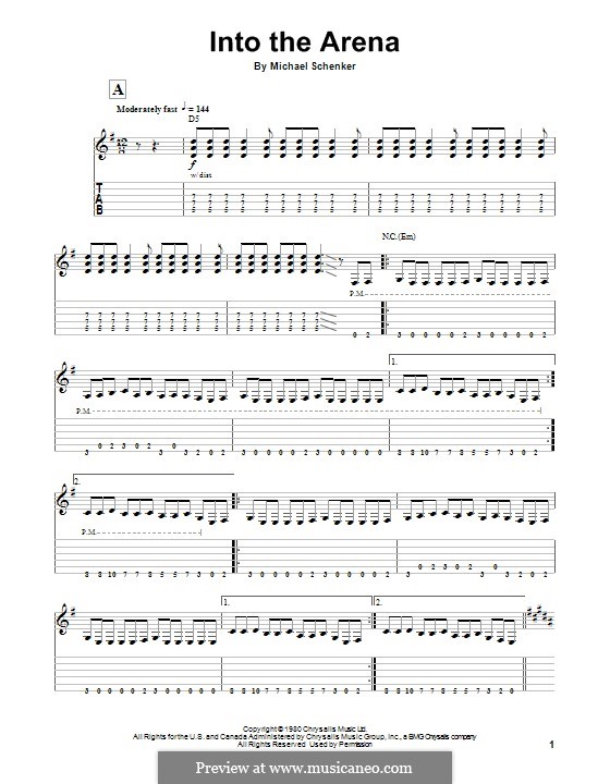 Into the Arena by M. Schenker - sheet music on MusicaNeo