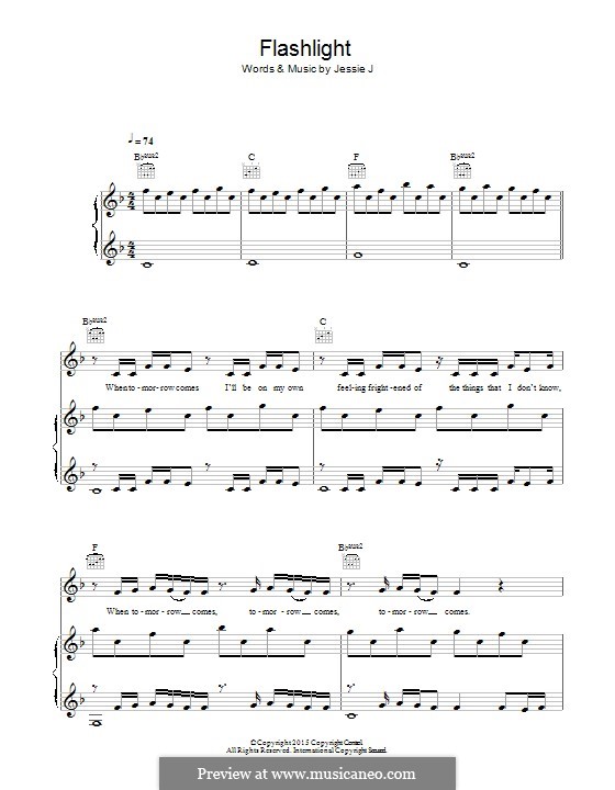 Flashlight (from Pitch Perfect 2) by J. Cornish - sheet music on MusicaNeo