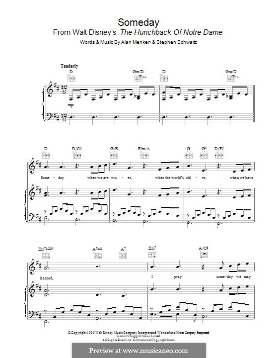 Someday (from Walt Disney's The Hunchback of Notre Dame) by A. Menken ...