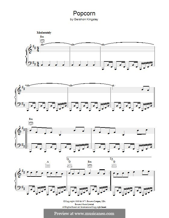 Popcorn by G. Kingsley - sheet music on MusicaNeo