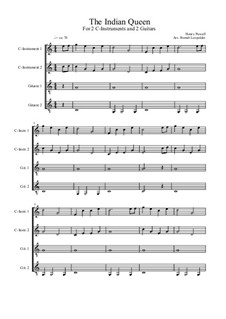 The Indian Queen, Z.630 by H. Purcell - sheet music on MusicaNeo