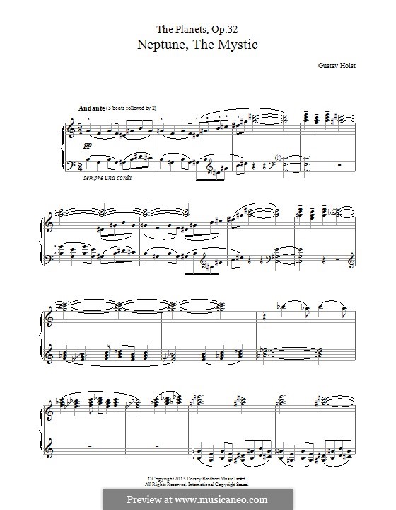 Neptune, the Mystic (The Planets, Op.32) by G. Holst on MusicaNeo