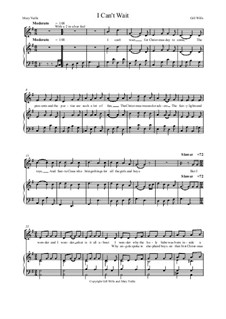 I can't wait by G. Wills - sheet music on MusicaNeo