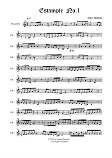 Estampie No.1 by A. Helman - sheet music on MusicaNeo