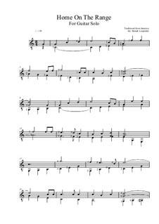 Home On the Range by folklore - sheet music on MusicaNeo