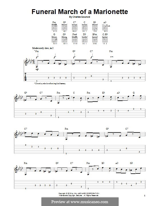 Instrumental version (Funeral March of Marionette) by C. Gounod on ...
