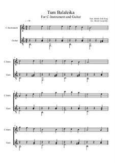 Tum Balalaika (Play the Balalaika) by folklore - sheet music on MusicaNeo