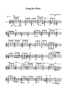 Song for Peter by T. Panagopoulos - sheet music on MusicaNeo