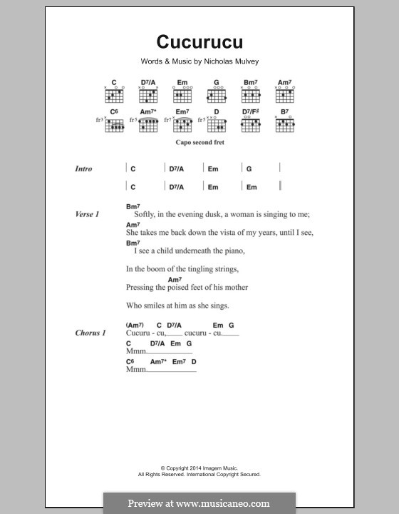 Cucurucu by N. Mulvey - sheet music on MusicaNeo