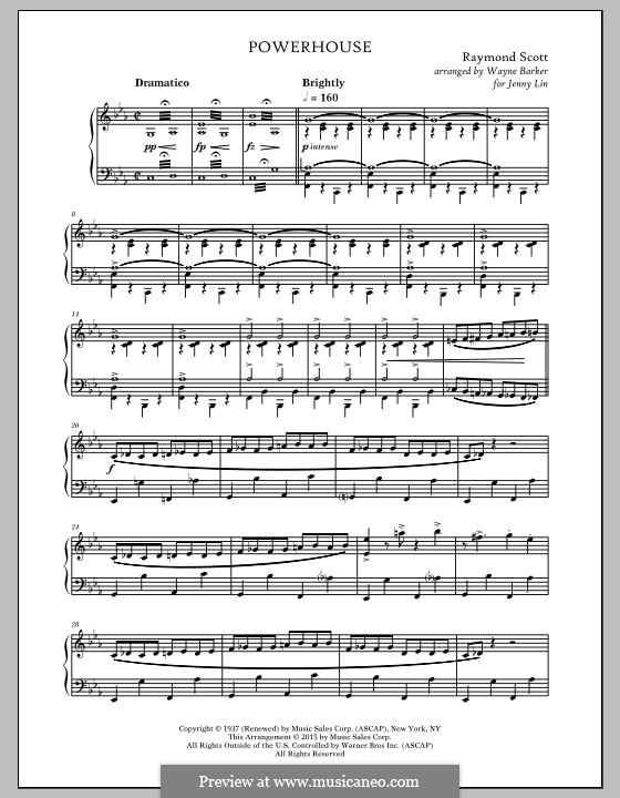 Powerhouse by R. Scott - sheet music on MusicaNeo