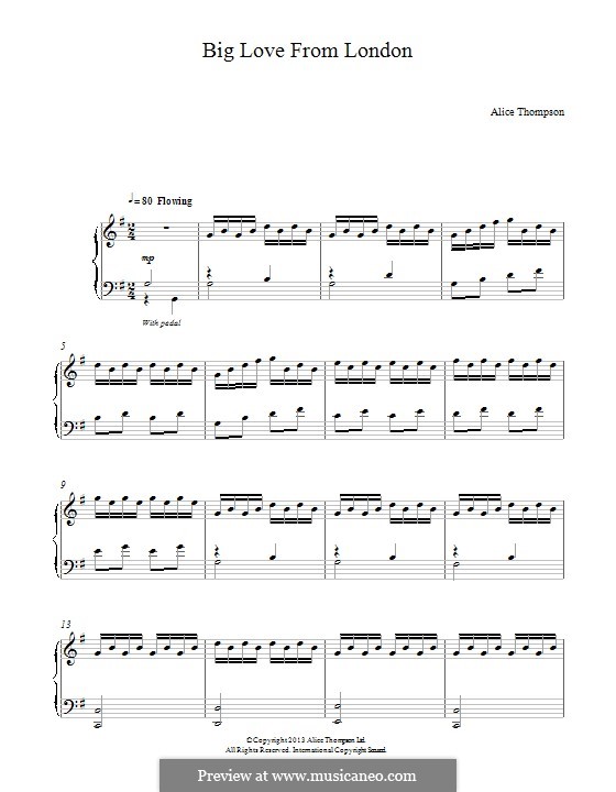 Big Love from London by A. Thompson - sheet music on MusicaNeo