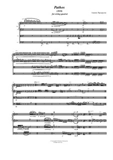 Pathos (2010), for String Quartet by I. Papaspyrou on MusicaNeo
