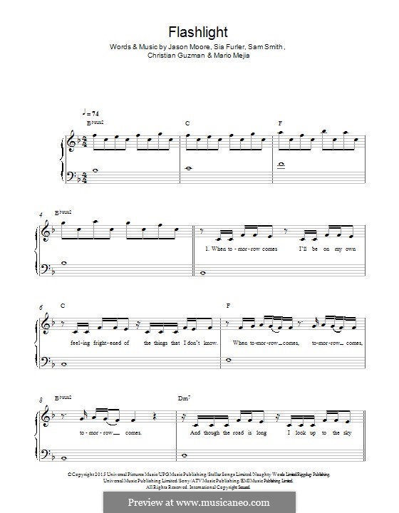 Flashlight (from Pitch Perfect 2) by Sam Smith, S. Furler, C. Guzman, J. Moore, M. Mejia on ...