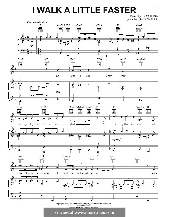 I Walk a Little Faster by C. Fox - sheet music on MusicaNeo