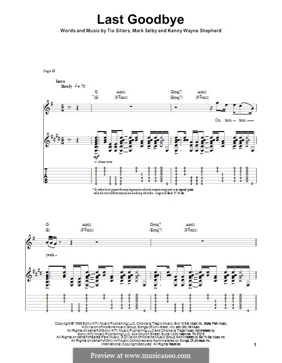 Last Goodbye by M. Selby, T. Sillers, K.W. Shepherd on MusicaNeo