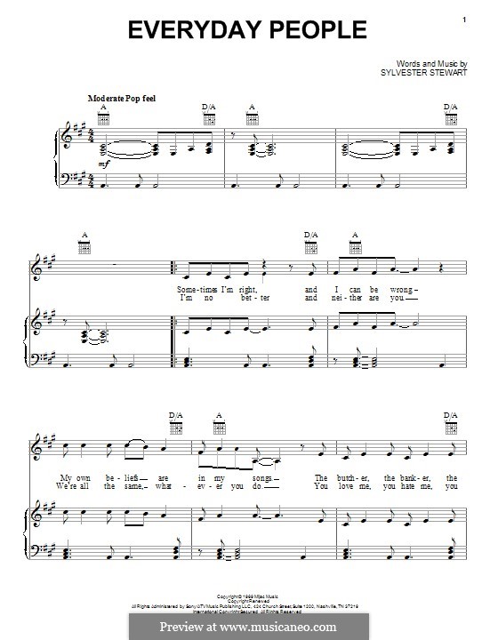 Everyday People (Sly and The Family Stone) by S. Stewart on MusicaNeo