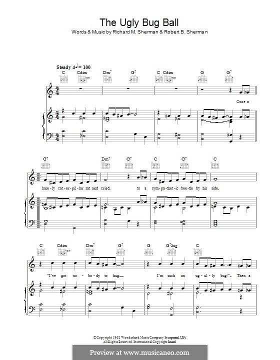 The Ugly Bug Ball by R.M. Sherman, R.B. Sherman - sheet music on MusicaNeo