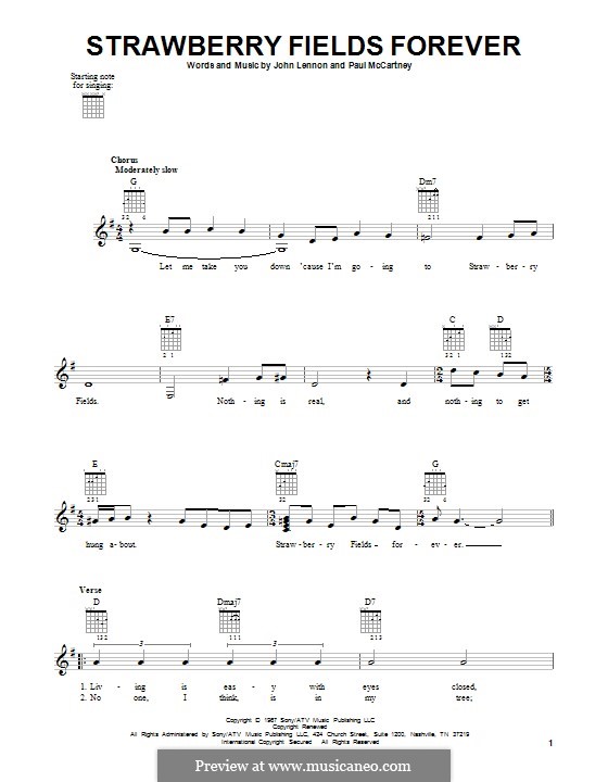 Strawberry Fields Forever (The Beatles) by J. Lennon, P. McCartney on ...
