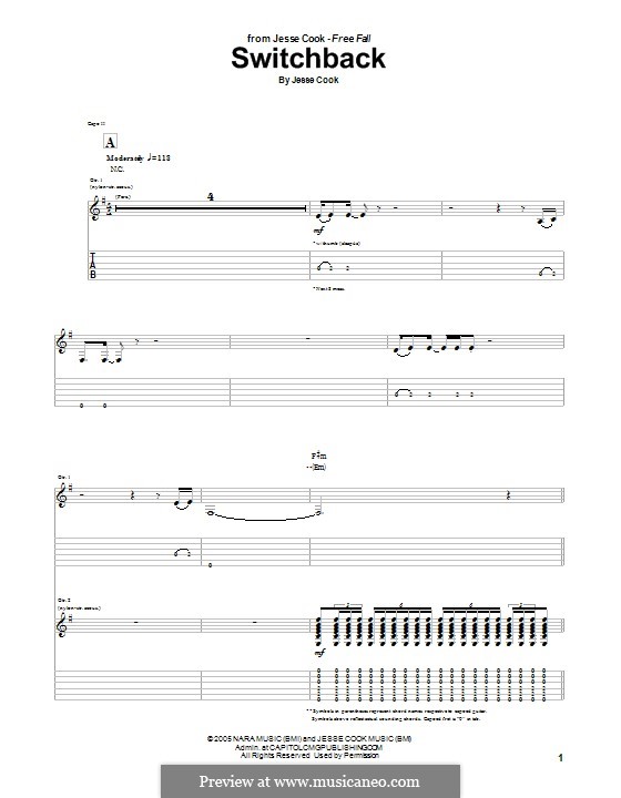Switchback by J. Cook - sheet music on MusicaNeo