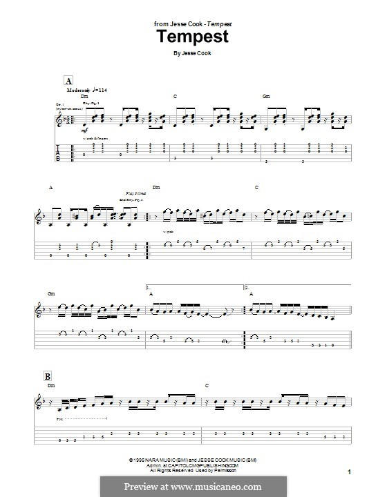 Tempest by J. Cook - sheet music on MusicaNeo