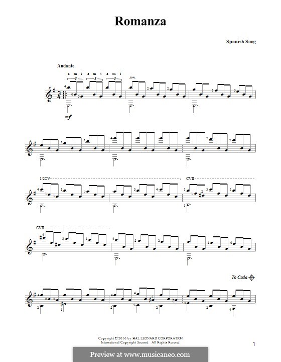 Romance by folklore - sheet music on MusicaNeo
