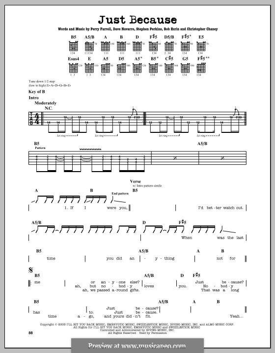 Just Because (Jane's Addiction) by B. Ezrin, C. Chaney, D. Navarro, P ...
