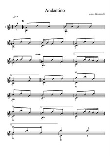 Andantino in A Minor by K. Schenitsyn - sheet music on MusicaNeo