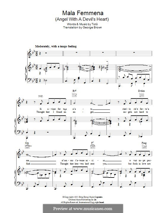Mala Femmena by A.d. Curtis - sheet music on MusicaNeo
