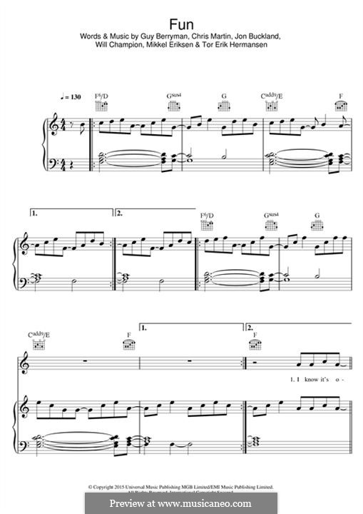 Fun (Coldplay) by C. Martin, G. Berryman, J. Buckland, M.S. Eriksen, T ...