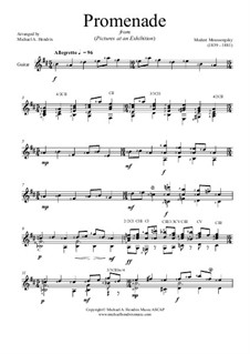 Promenade I (Pictures at an Exhibition) by M. Mussorgsky on MusicaNeo