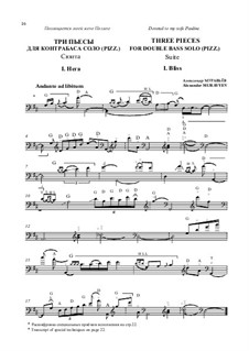 Suite 'Three pieces for double bass solo (pizz.)' by Alexander Muravyev ...