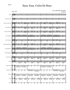 Sana, Sana Colita De Rana for Elementary Mariachi Orff Ensemble by ...